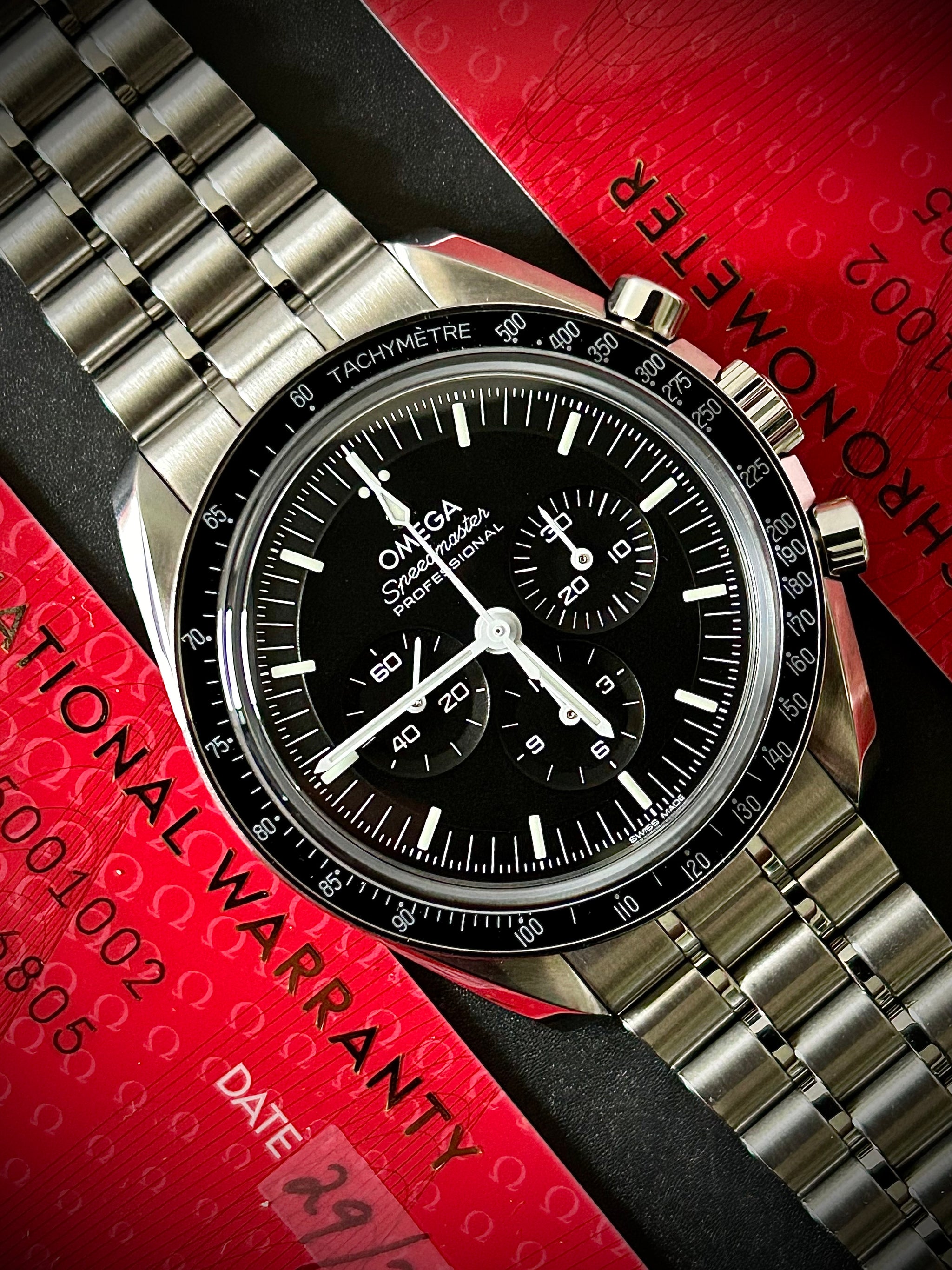 2024 OMEGA SPEEDMASTER PROFESSIONAL, SAPPHIRE SANDWICH , BOX AND PAPER